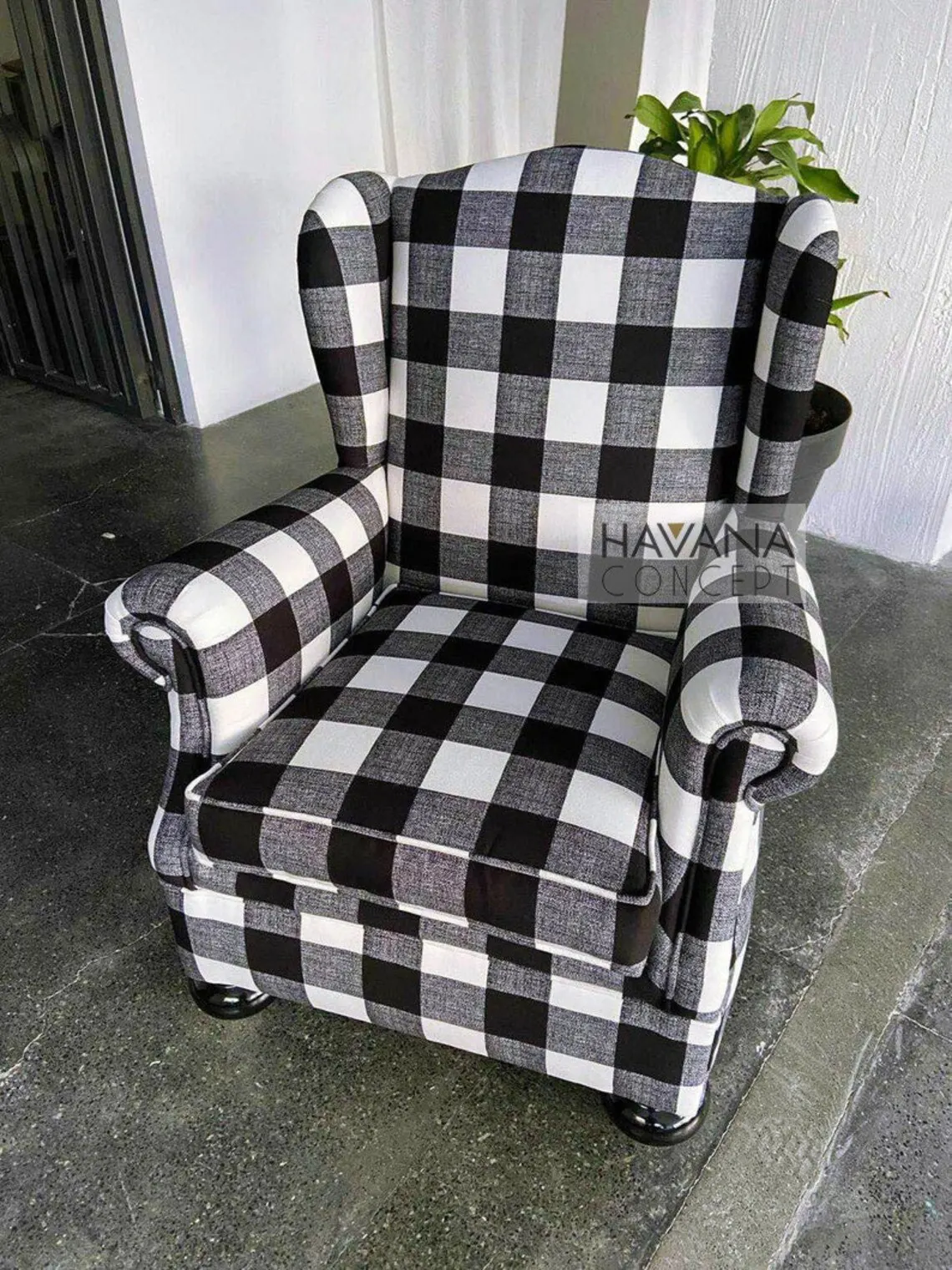 Big Buffalo Check Gingham Fabric - Havana Concept