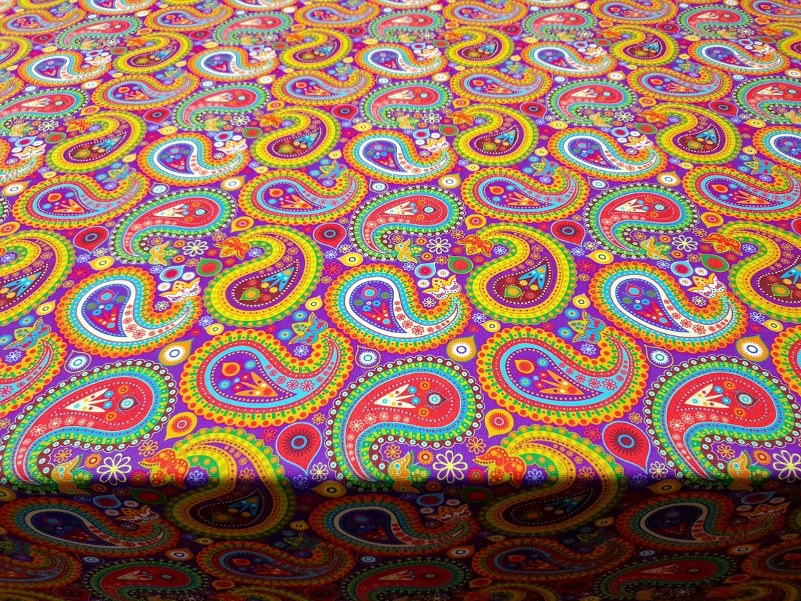 Boho Paisley Print Fabric - Havana Concept