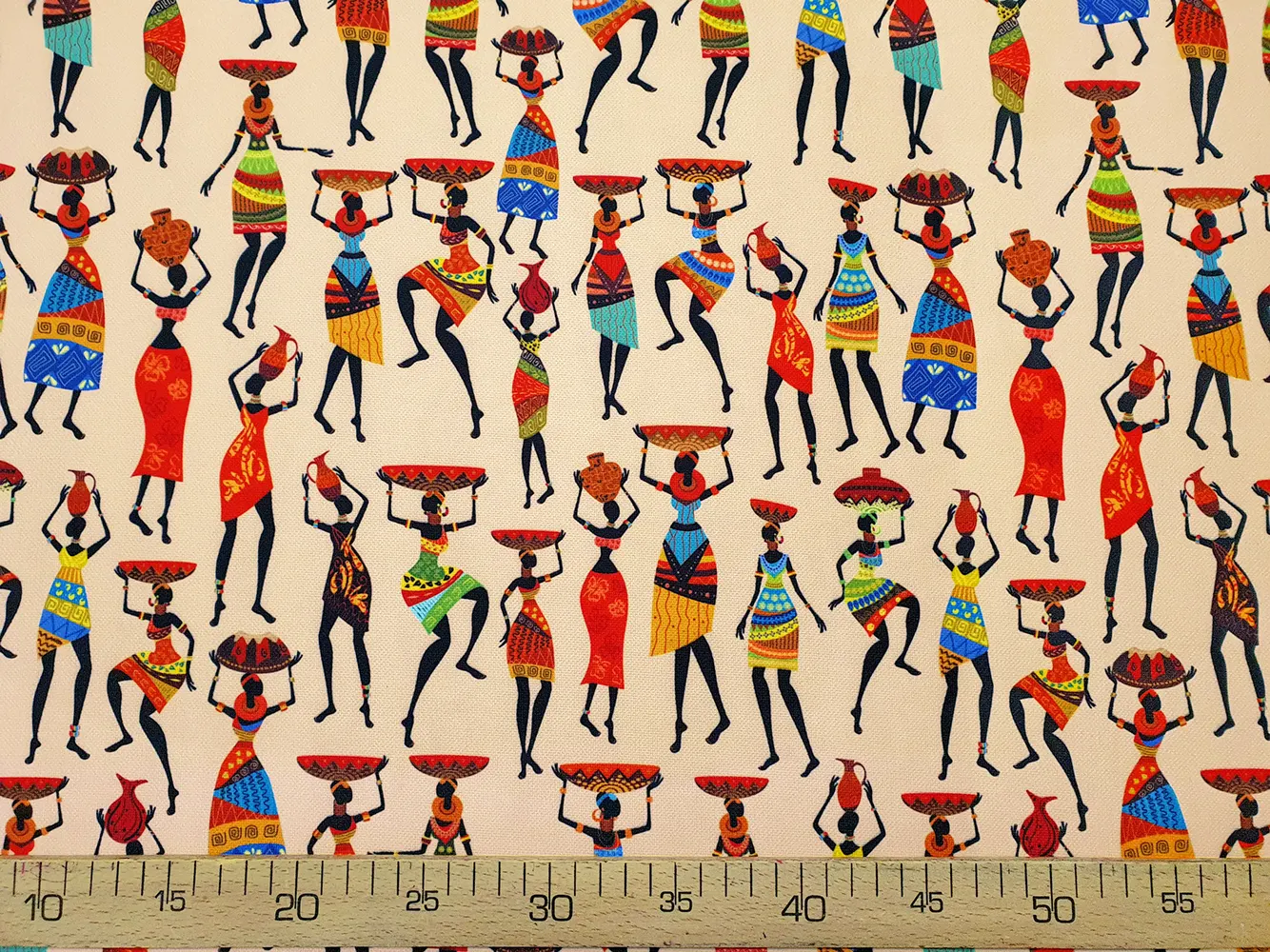 Dancing African Women Print Fabric - Havana Concept
