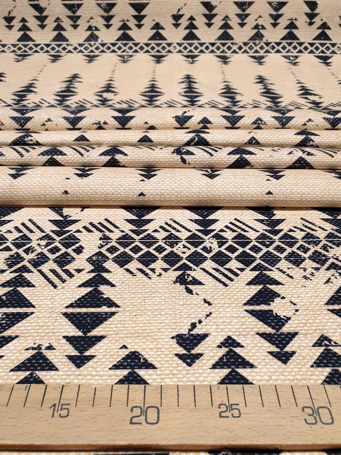 Black and Beige Tribal Aztec Fabric - Havana Concept