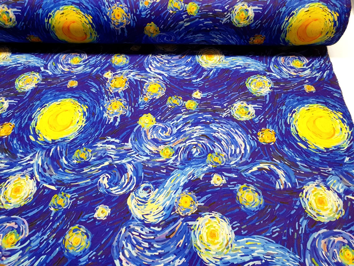 Van Gogh Starry Night Fabric - Havana Concept